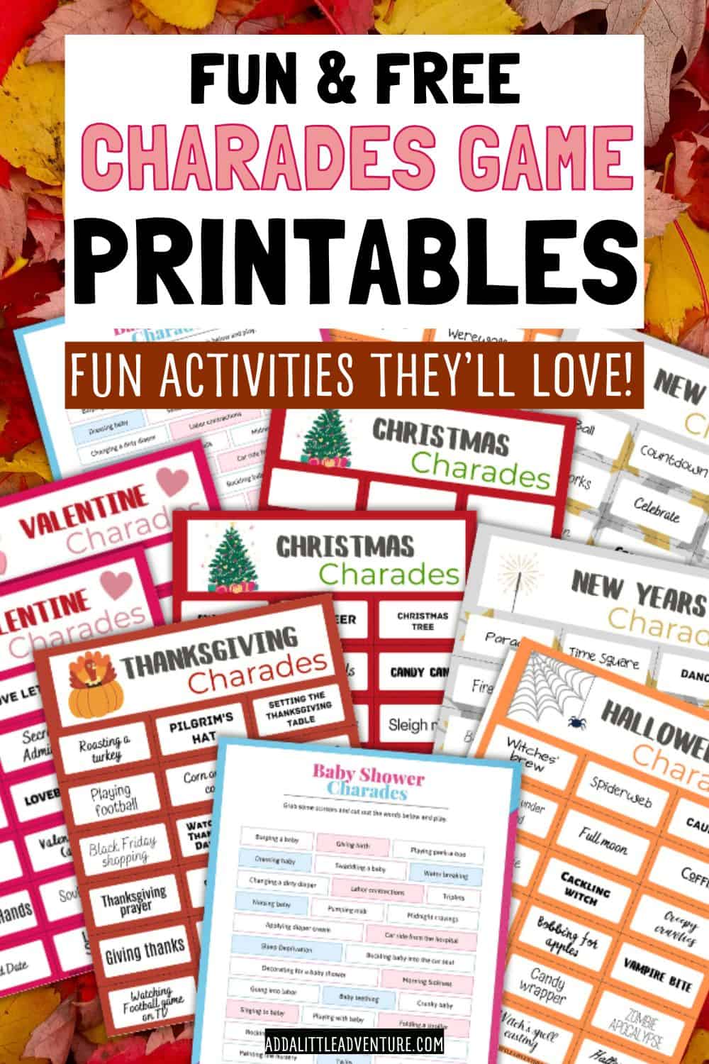 Free Printable Charades Games - Add A Little Adventure