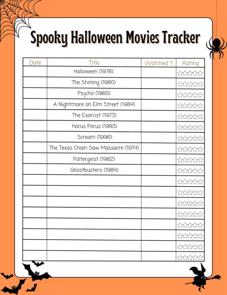 Get Your Spooky Halloween Movie Checklist