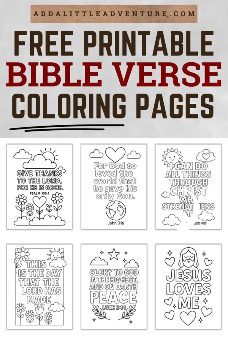 Free Printable Bible Verse Coloring Pages - Add A Little Adventure
