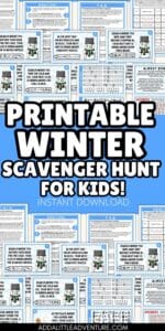Printable Indoor Winter Scavenger Hunt: Winter Fun Made Easy
