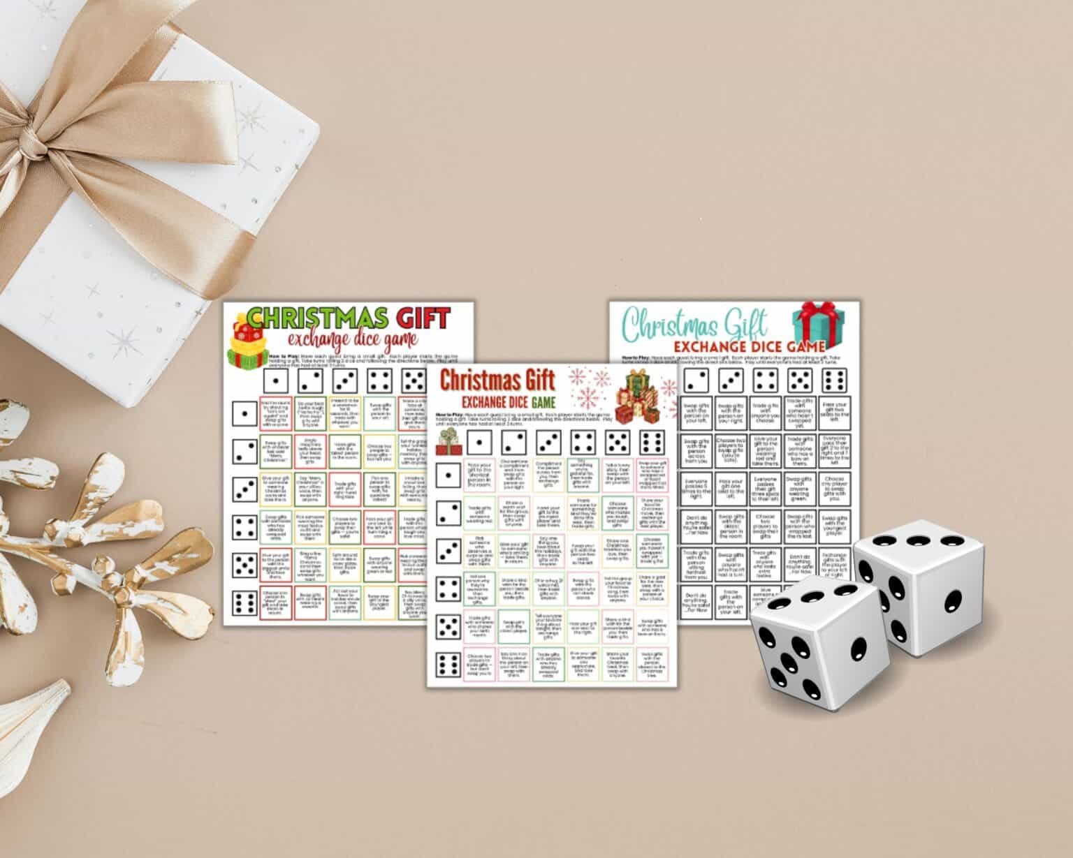 Christmas Gift Exchange Dice Game - Add Laughter to Your Holiday ...