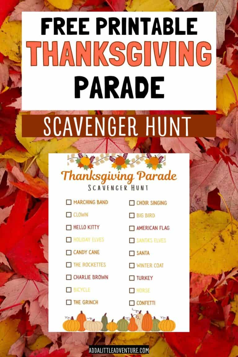 Free Printable Thanksgiving Parade Scavenger Hunt - Add A Little Adventure