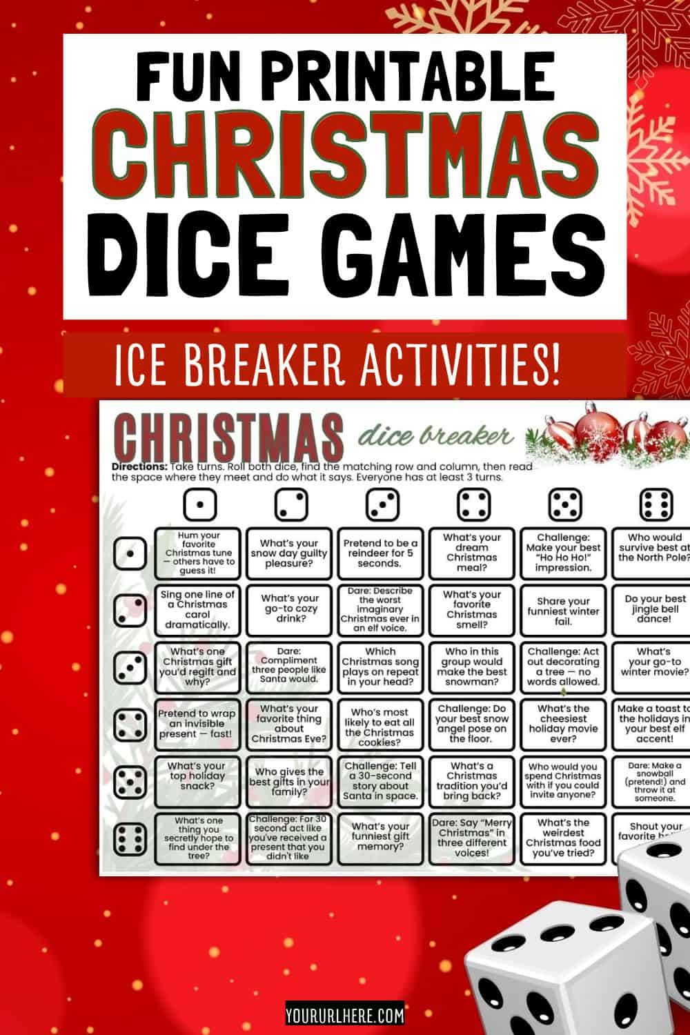 Christmas Dice Games - Add A Little Adventure