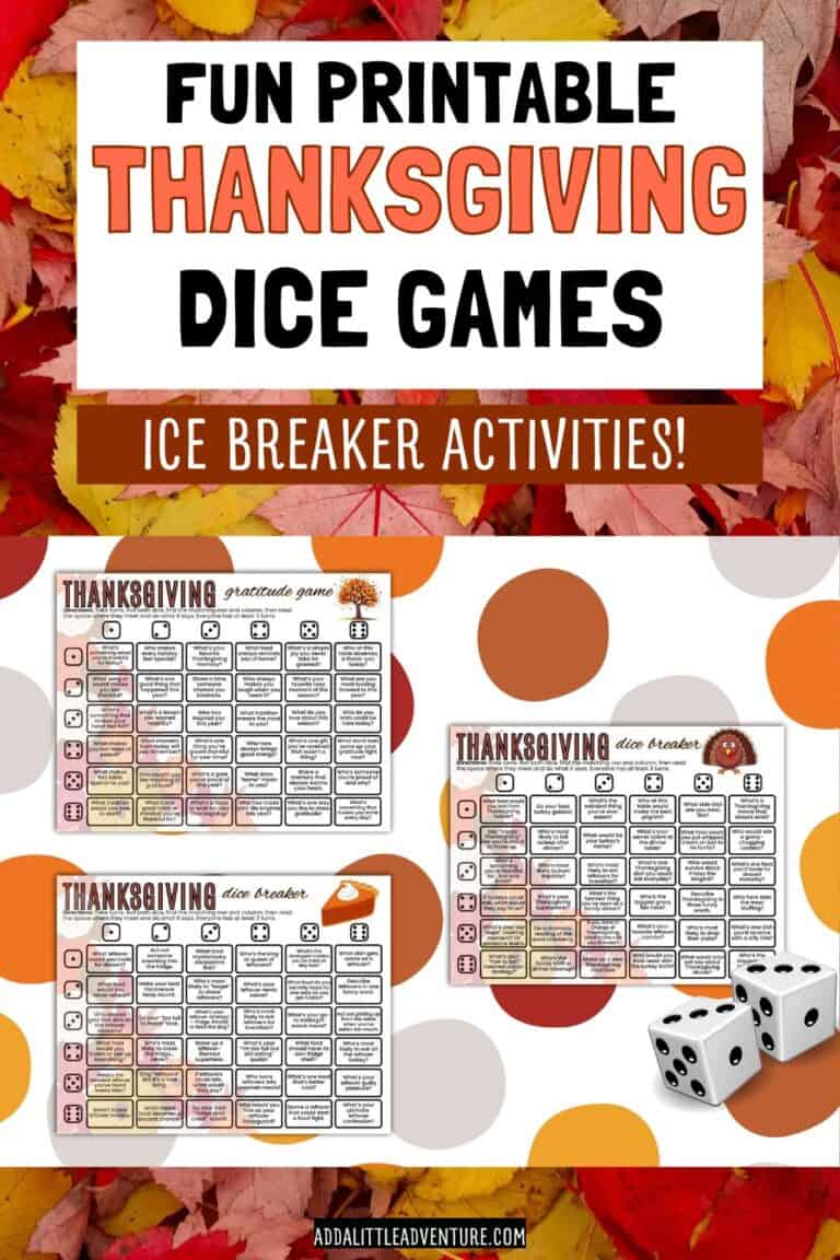 Thanksgiving Dice Games - Add A Little Adventure
