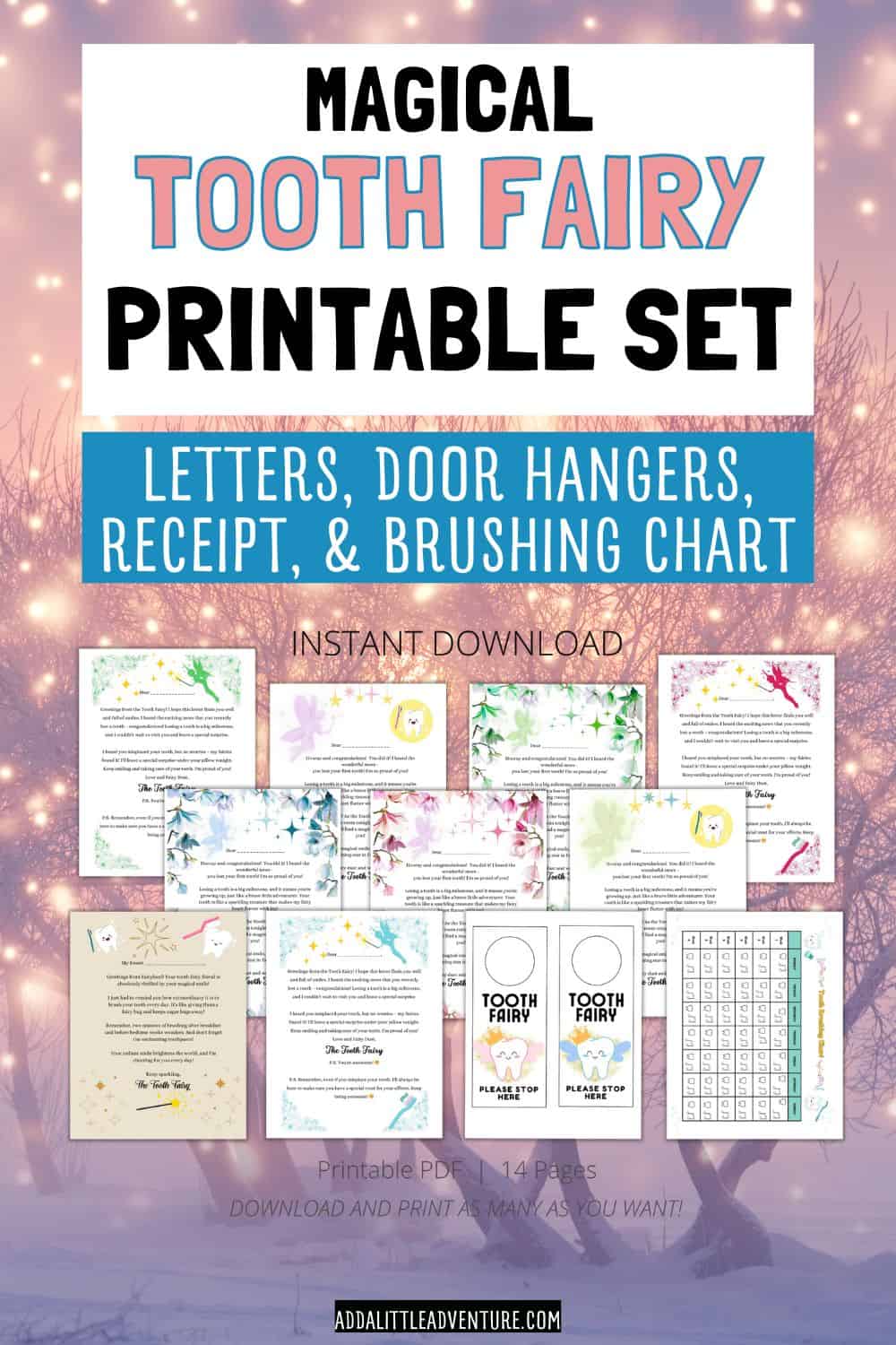 Make the Tooth Fairy's Visit Magical with Printable Tooth Fairy Letters ...