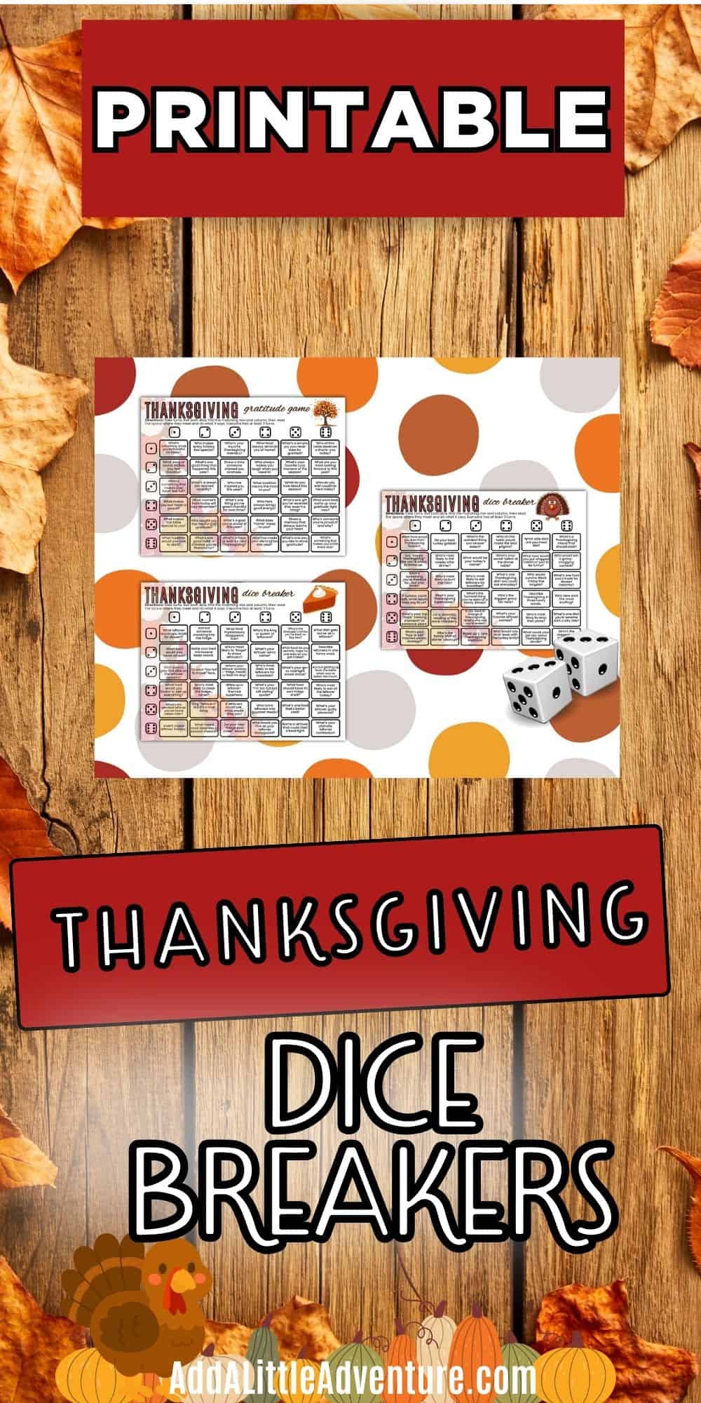 Thanksgiving Dice Games - Add A Little Adventure