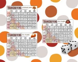 Thanksgiving Dice Games - Add A Little Adventure