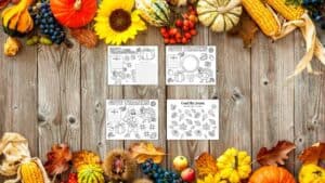 Free Printable Thanksgiving Placemats for Kids
