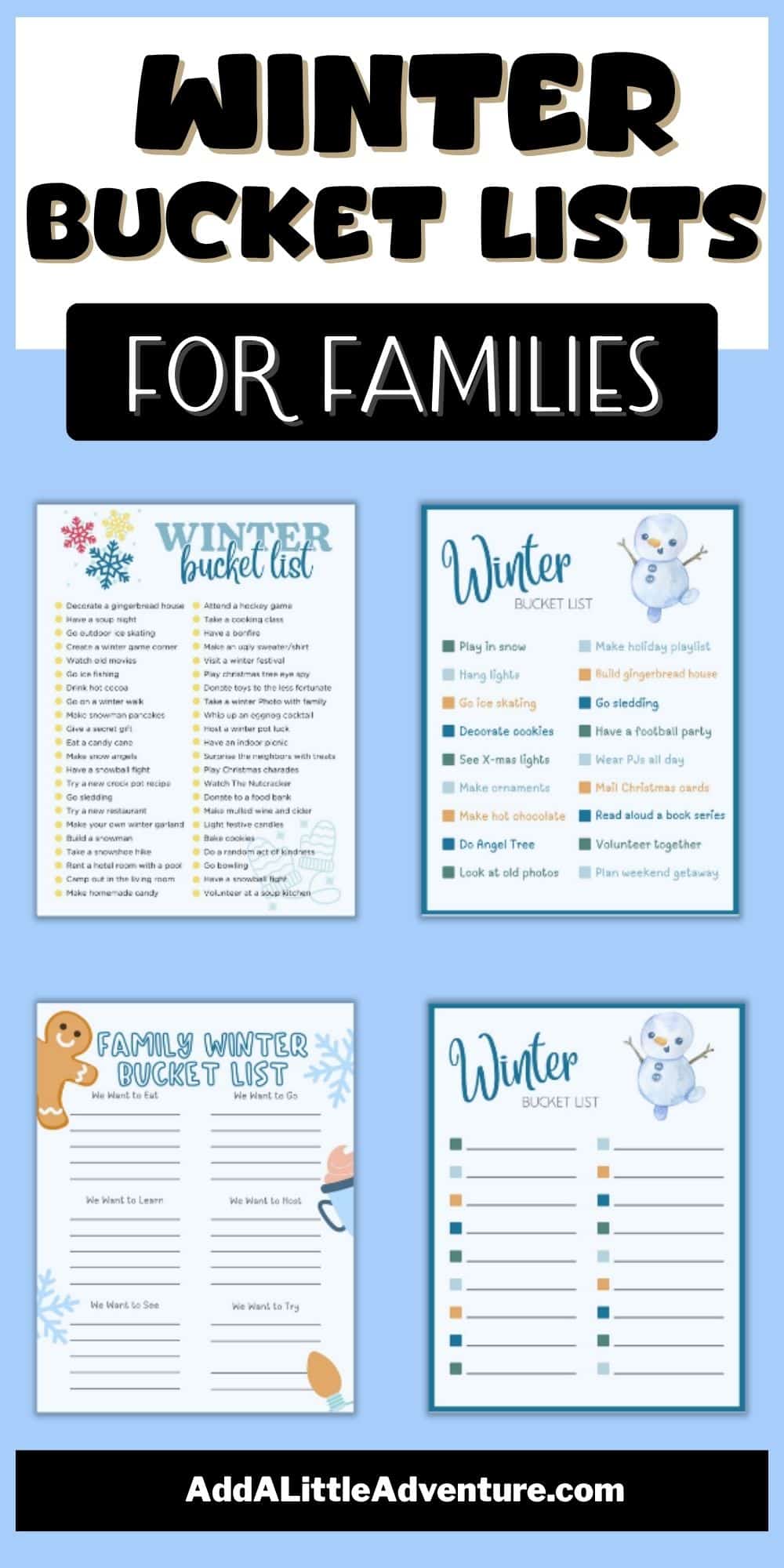 Winter Bucket Lists - Add A Little Adventure