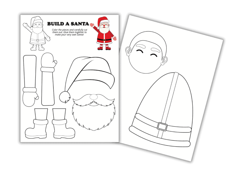 Build a Santa Printable Craft for Kids - Add A Little Adventure