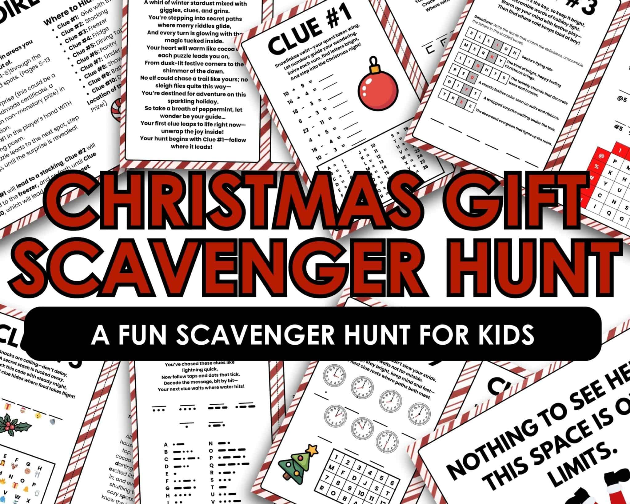 Christmas Gift Scavenger Hunt Printable for Fun Holiday Memories