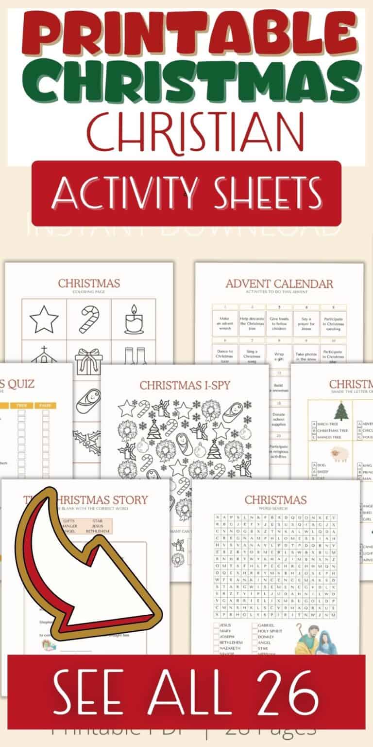 Christian Christmas Activity Pack for Kids