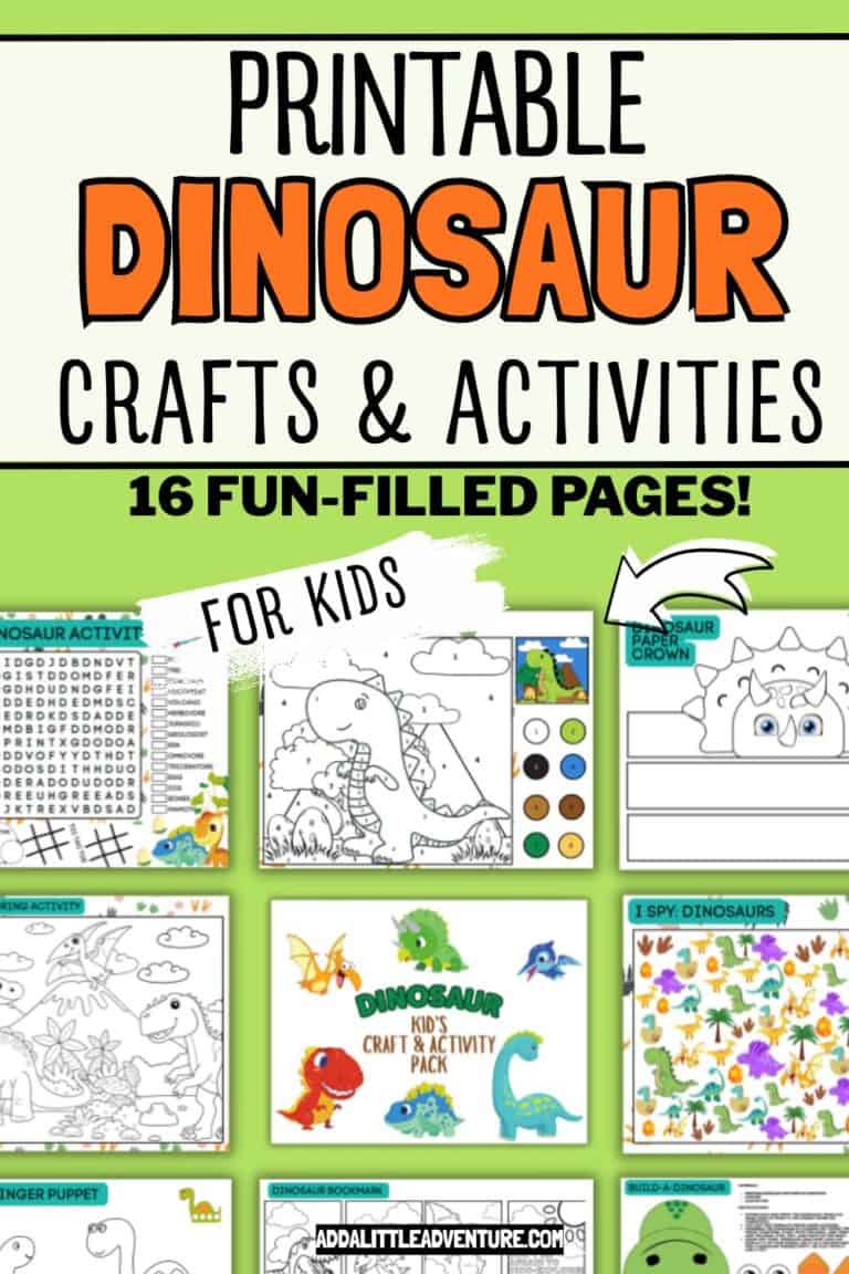 Fun Dinosaur Activities for Kids with a Free Printable Craft Pack You ...