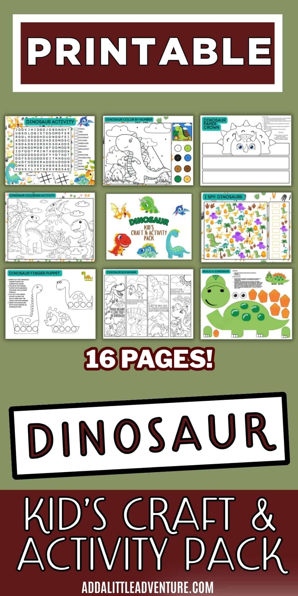 Fun Dinosaur Activities for Kids with a Printable Craft Pack You Will Love