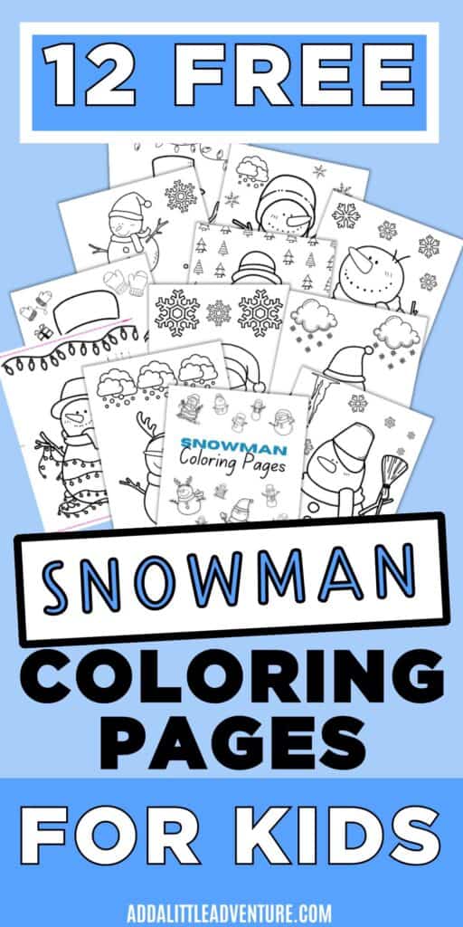 Free Cute Snowman Coloring Pages for Kids