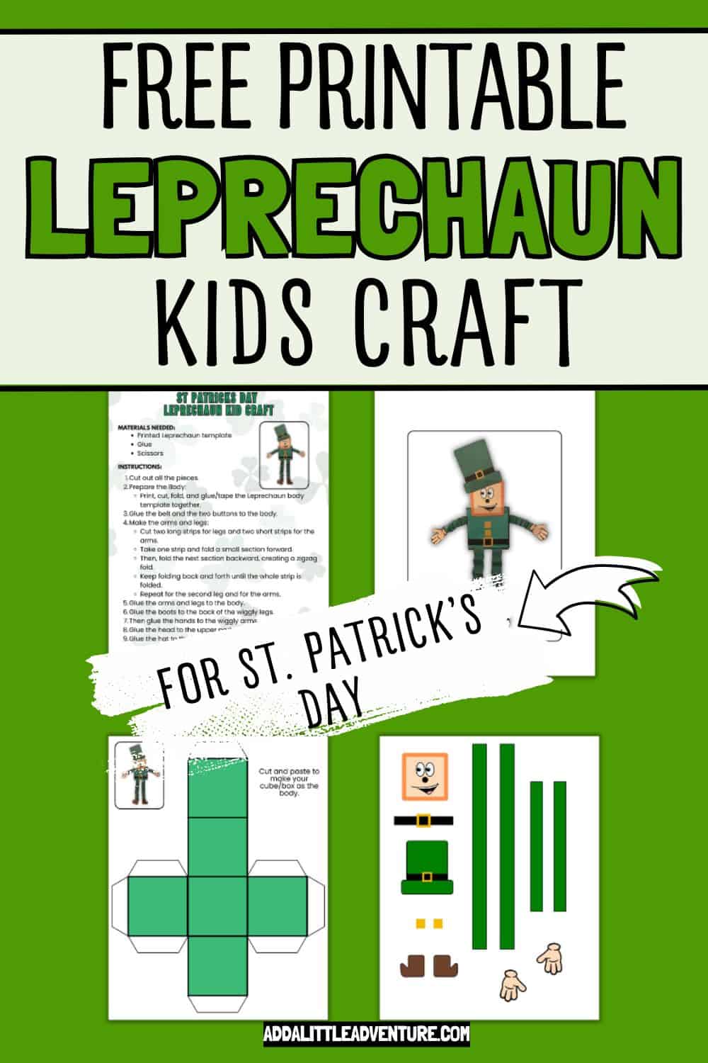 Free St. Patrick's Day Leprechaun Craft for Kids - Add A Little Adventure