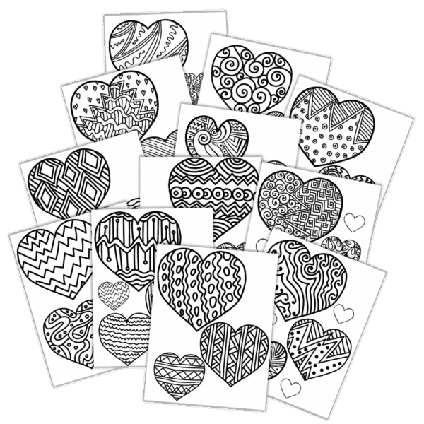 Free Printable Heart Coloring Pages for Kids