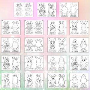 Free Printable Easter Card to Color (3D Easter Craft for Kids)