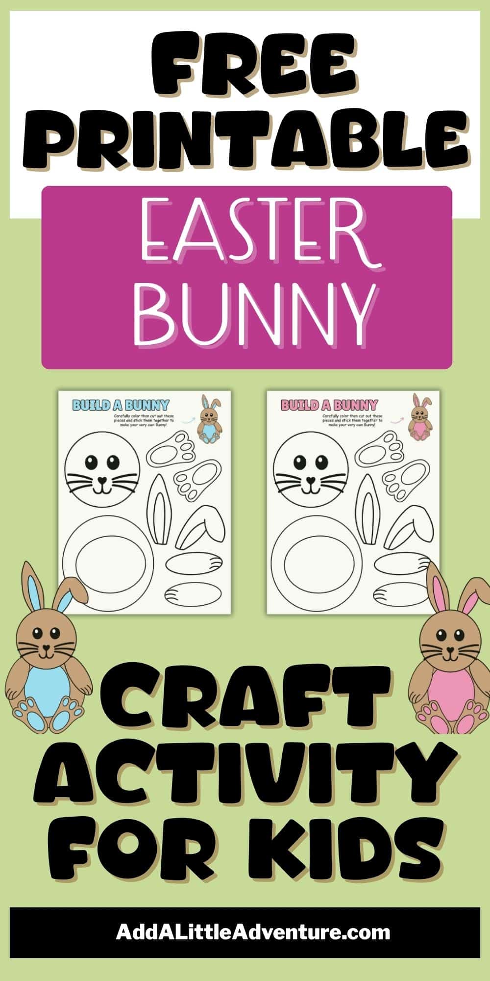 Free Printable Build a Bunny Craft for Kids - Add A Little Adventure