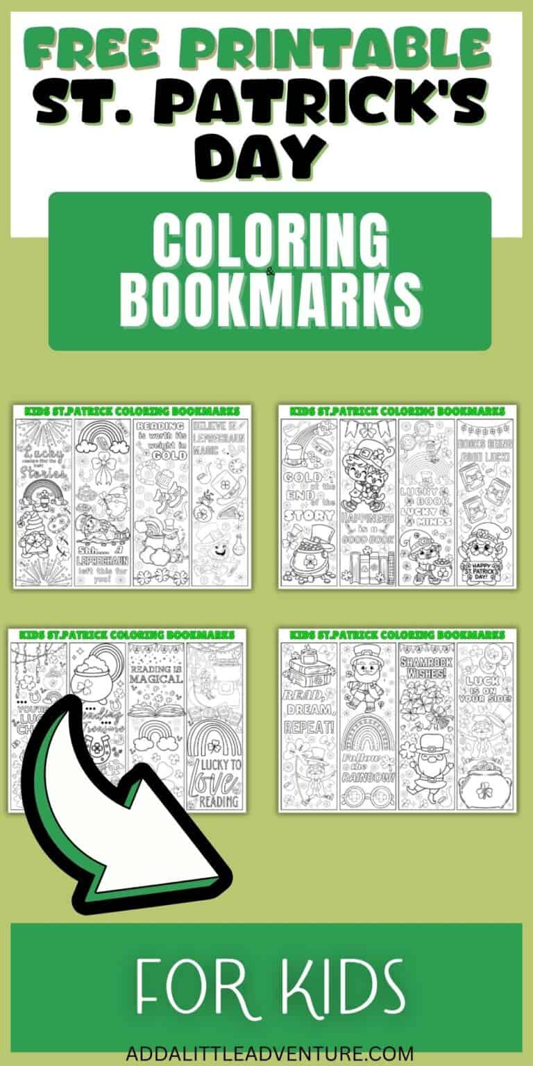 Free St. Patrick's Day Coloring Bookmarks for Kids