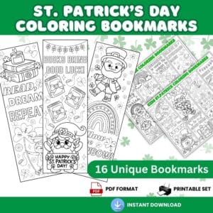 Free St. Patrick's Day Coloring Bookmarks for Kids