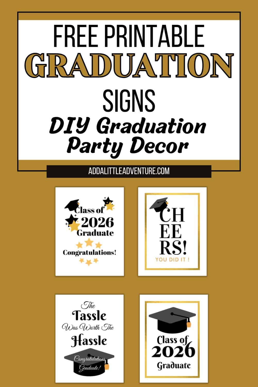 Printable Graduation Signs {Free PDF Download}