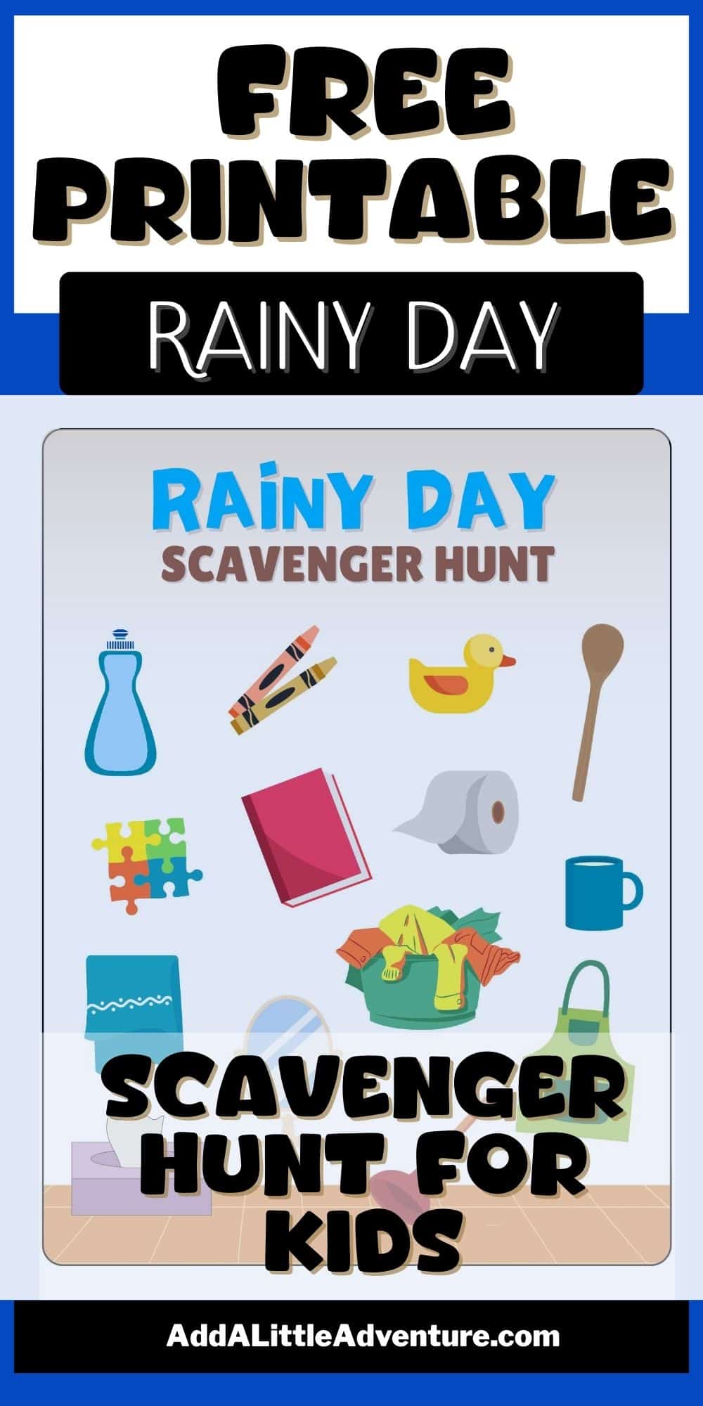 Rainy Day Scavenger Hunt Printable for Kids