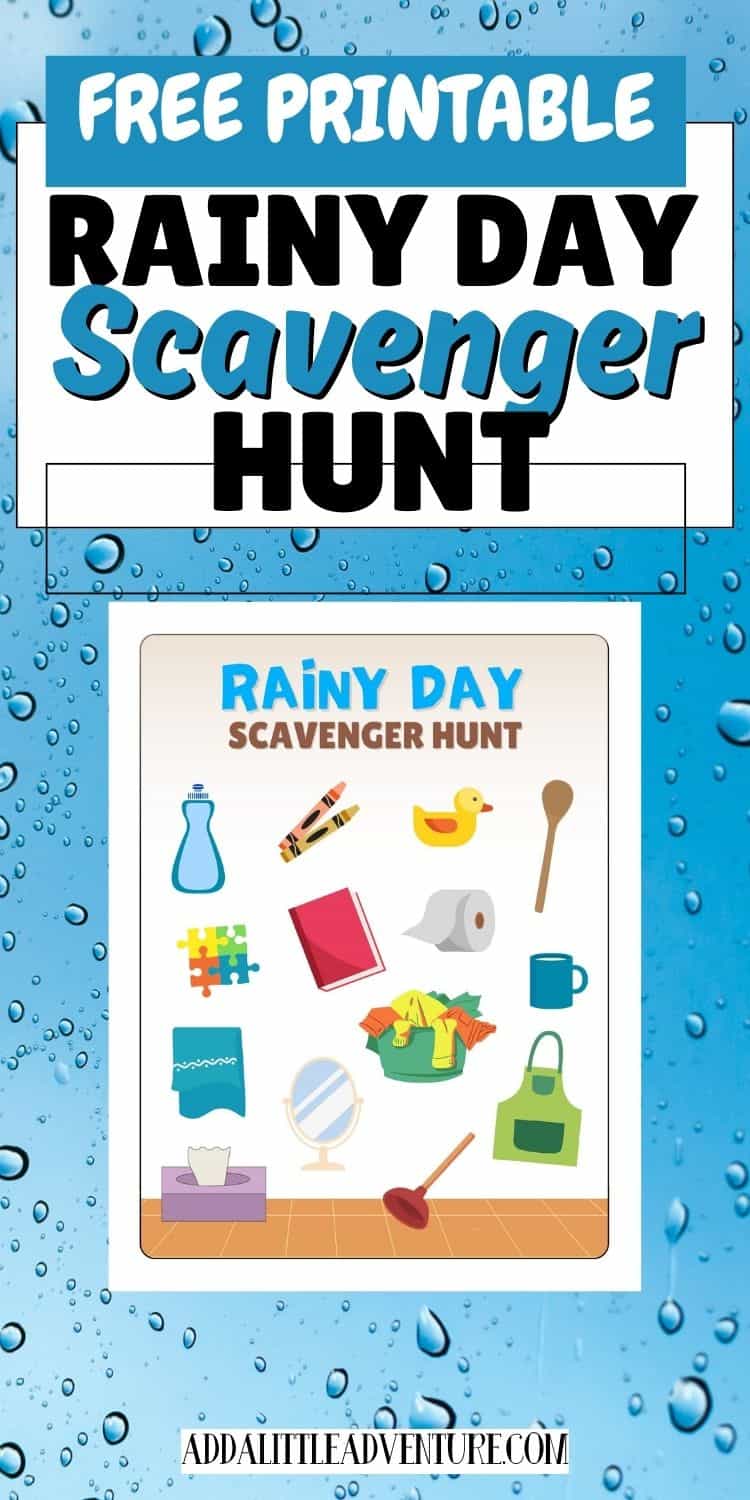 Rainy Day Scavenger Hunt Printable for Kids
